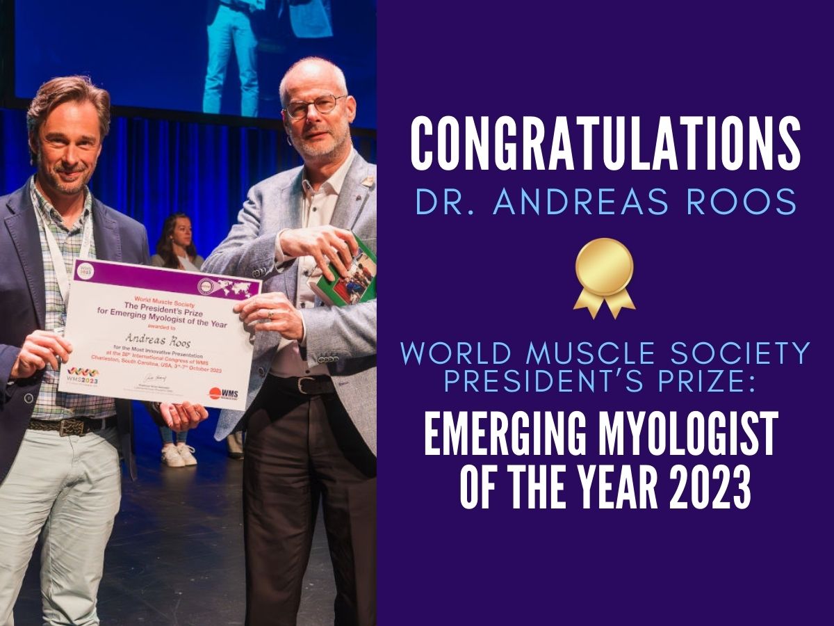 Dr. Andreas Roos wins Emerging Myologist of the Year Prize at WMS 2023 ...